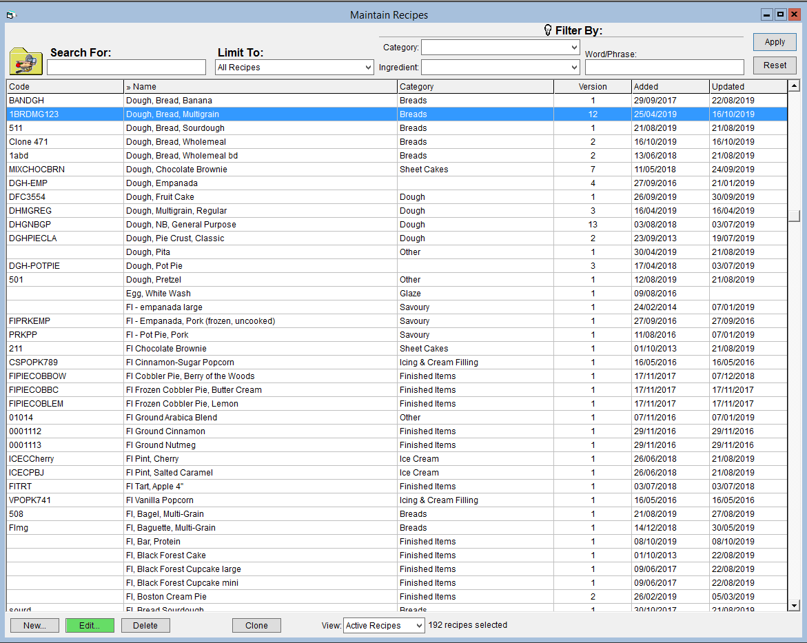 Manually Generate a Recipe Work Order